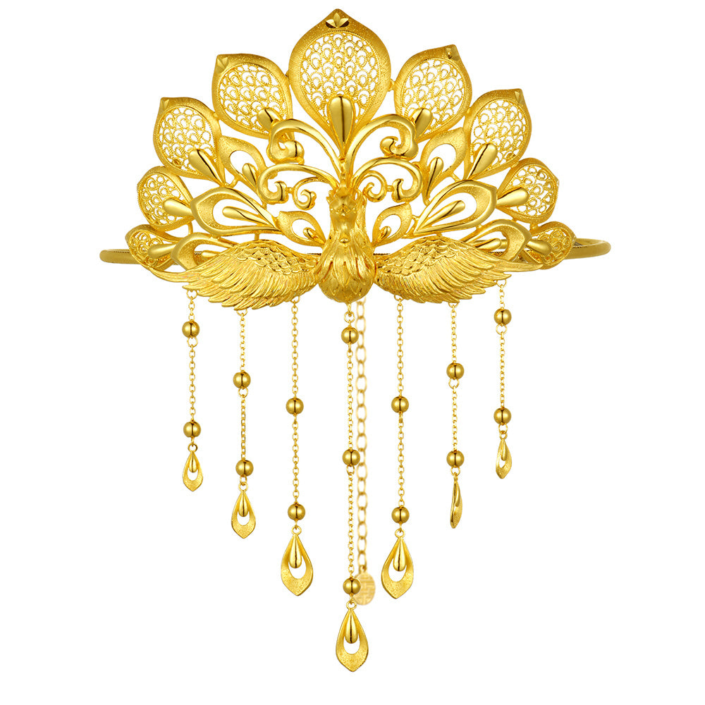 24K Gold Phoenix Crown 凤冠 – Lao Feng Xiang Jewelry