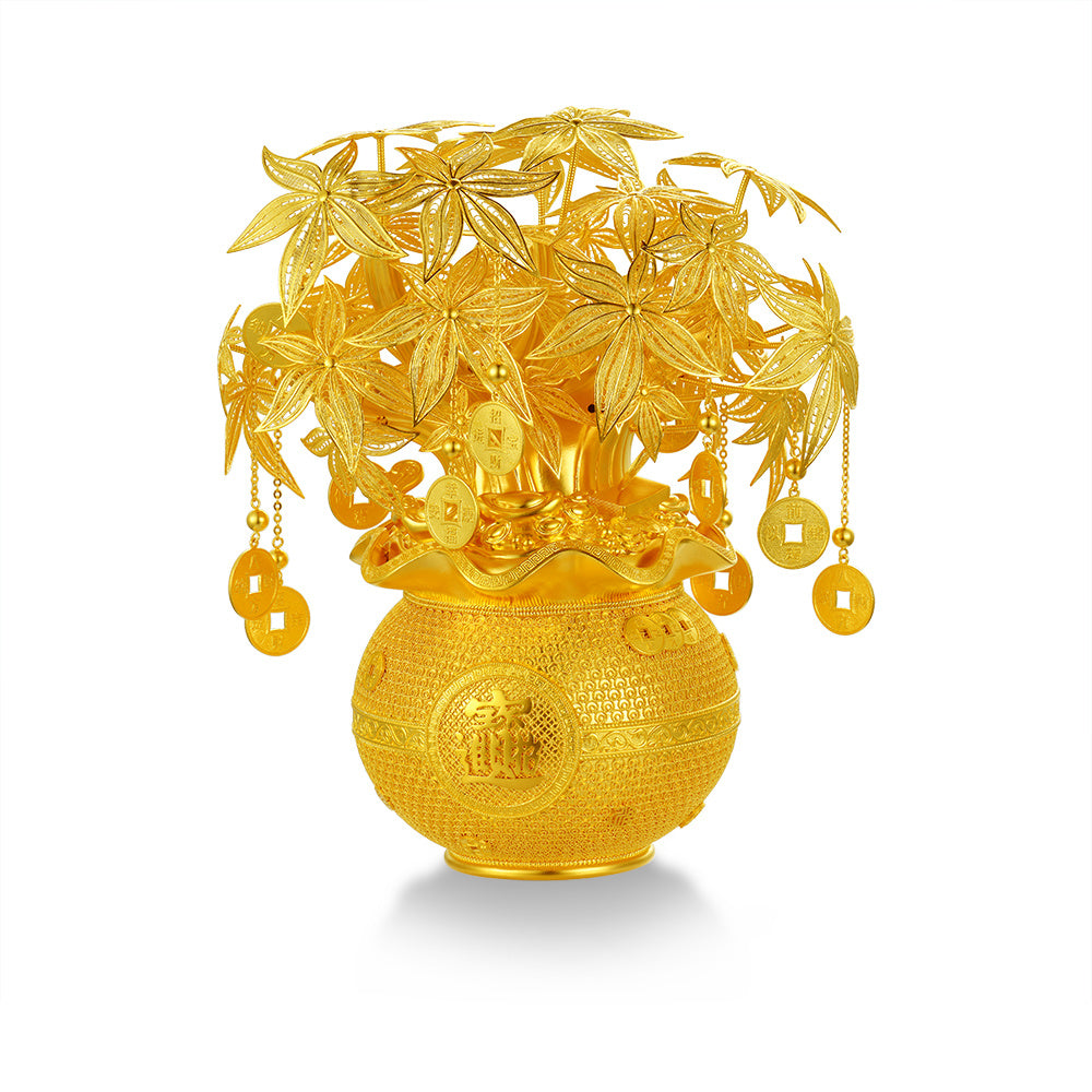 24K Gold Money Tree 招财进宝摇钱树 – Lao Feng Xiang Jewelry